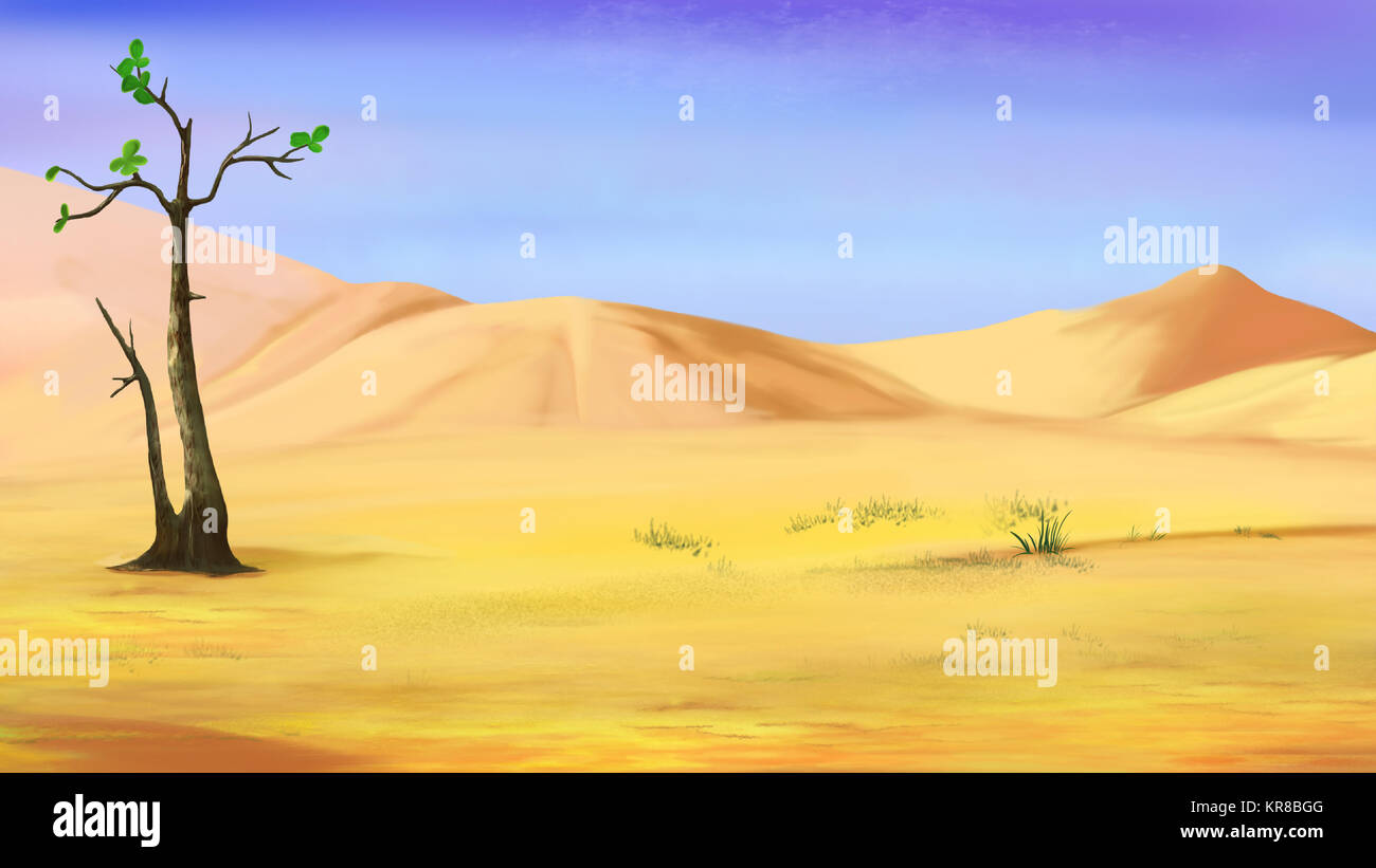 Small Lonely Tree in a Desert Stock Photo - Alamy