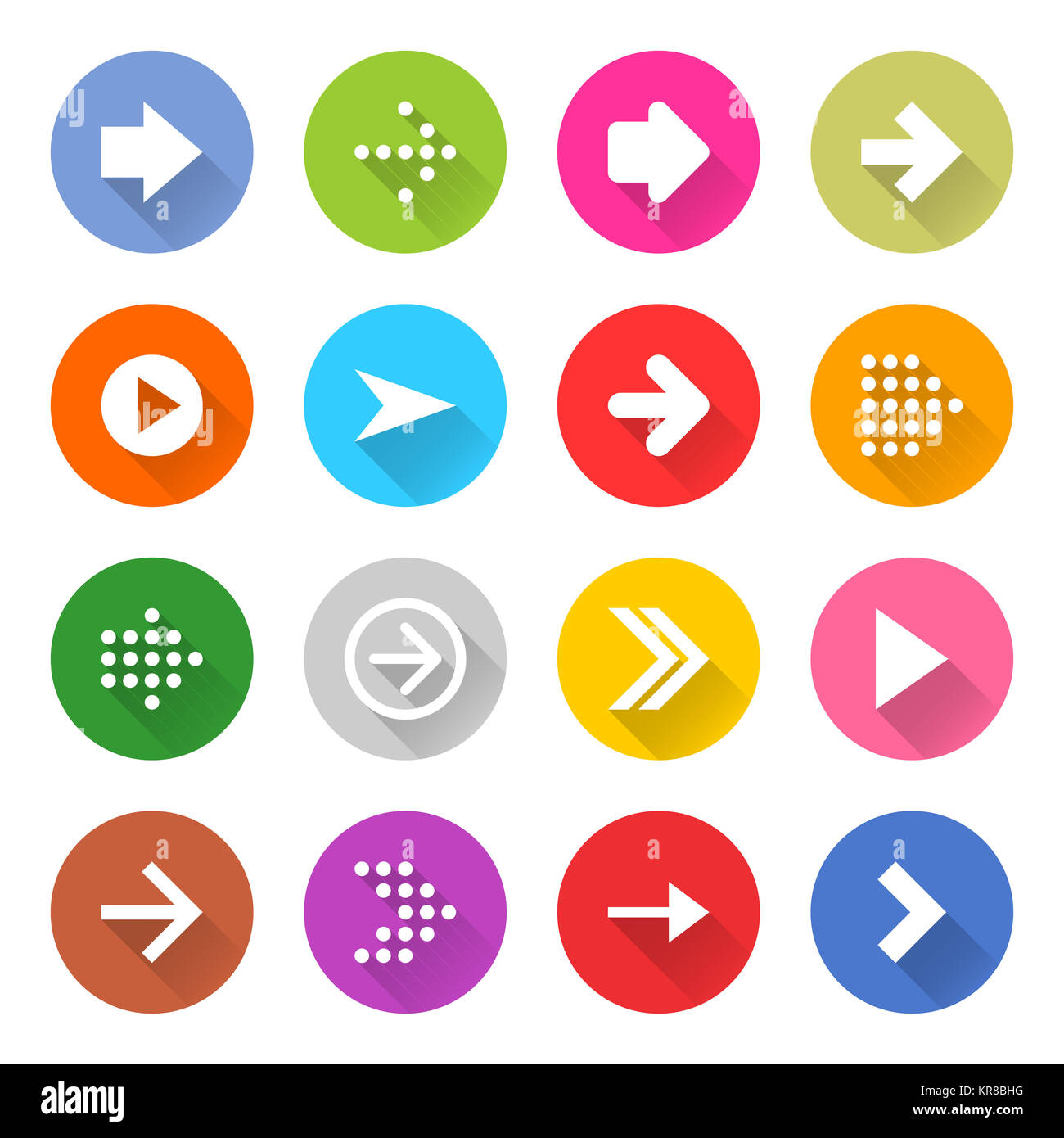 Violet down arrow icon Cut Out Stock Images & Pictures - Alamy