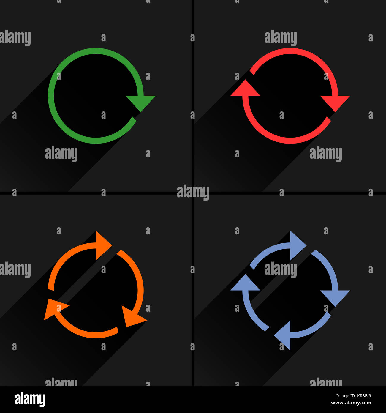 Color arrow loop, refresh, reload, rotation icon Stock Photo - Alamy