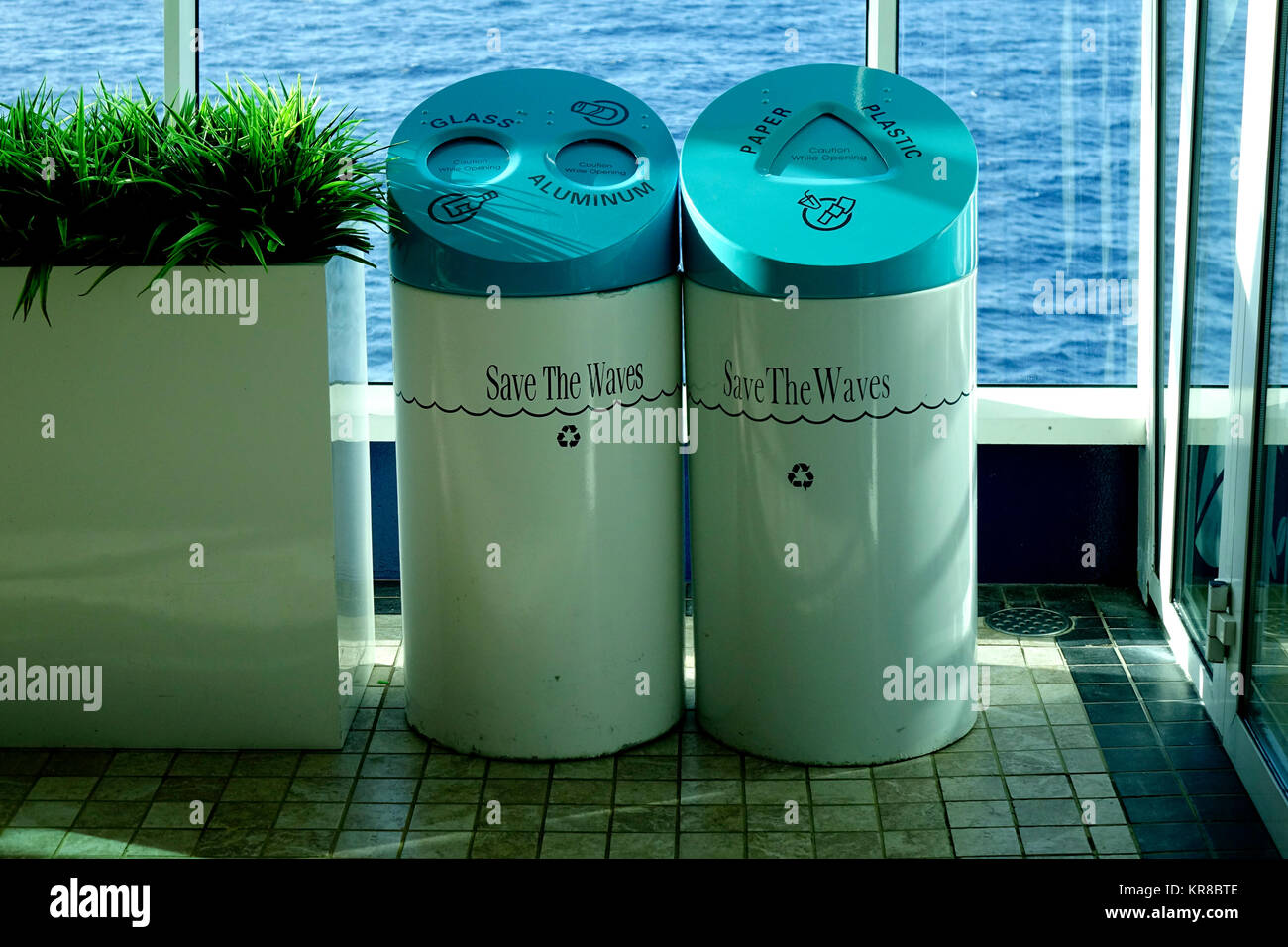 Trash dispensers are common on the Liberty of the Seas and reflect a ...
