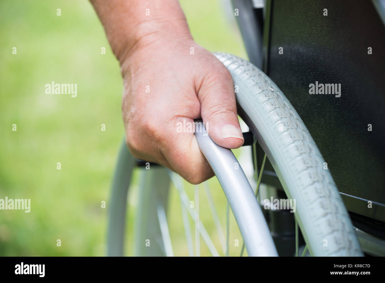 Elderly man pushing hand hi-res stock photography and images - Alamy