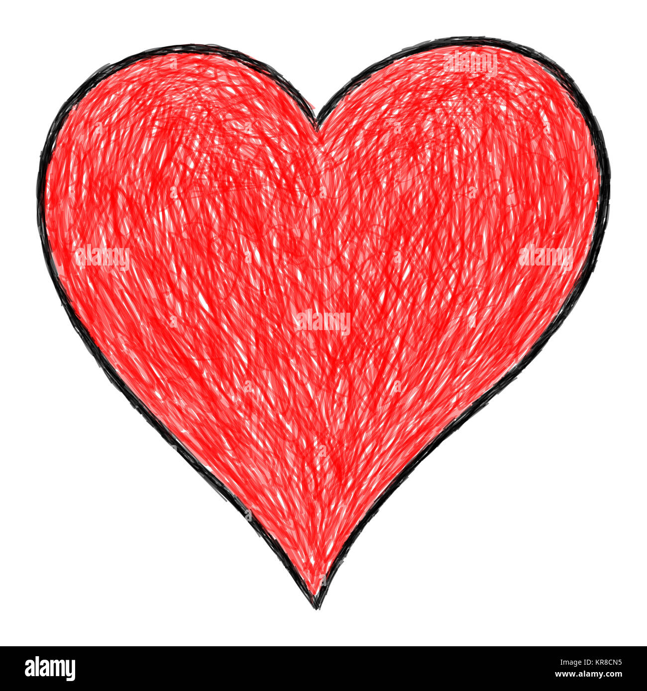 Heart shapes drawn in Cut Out Stock Images & Pictures - Alamy