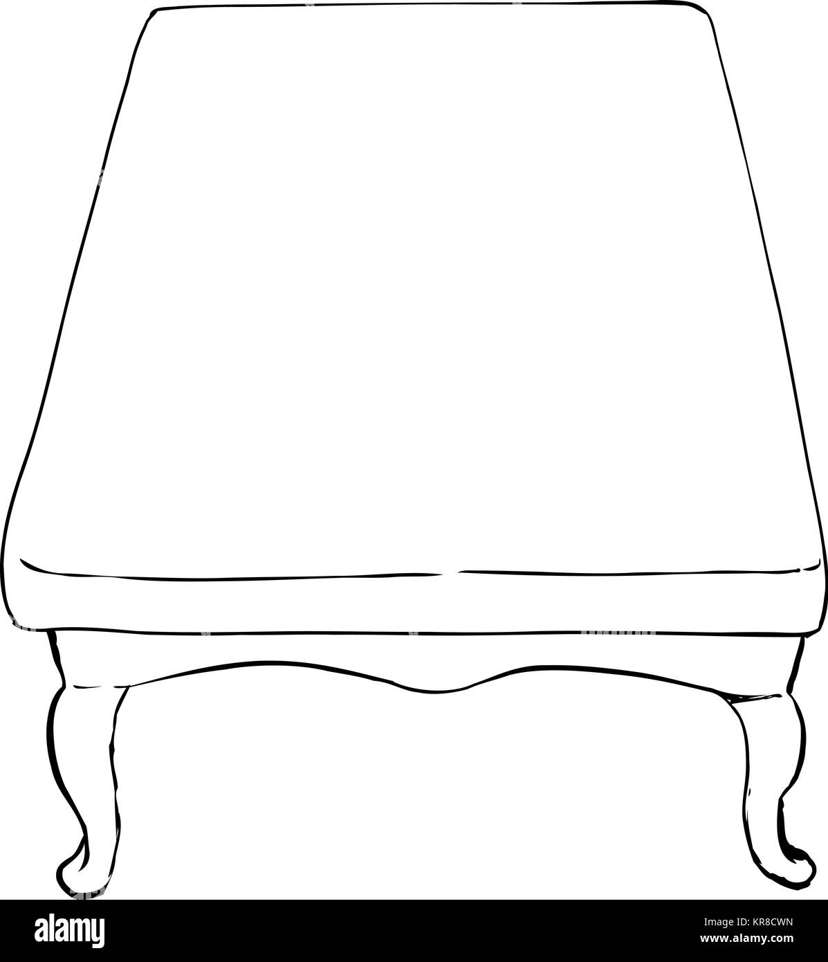 Short antique table outline Stock Photo - Alamy