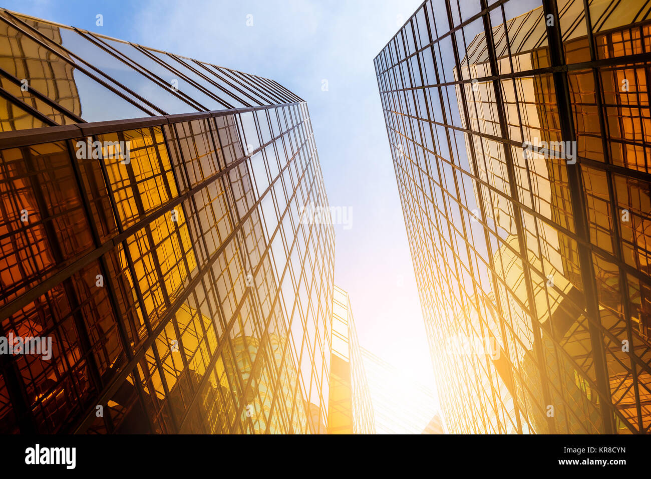 Modern Buildings in Commercial Area Stock Photo - Alamy