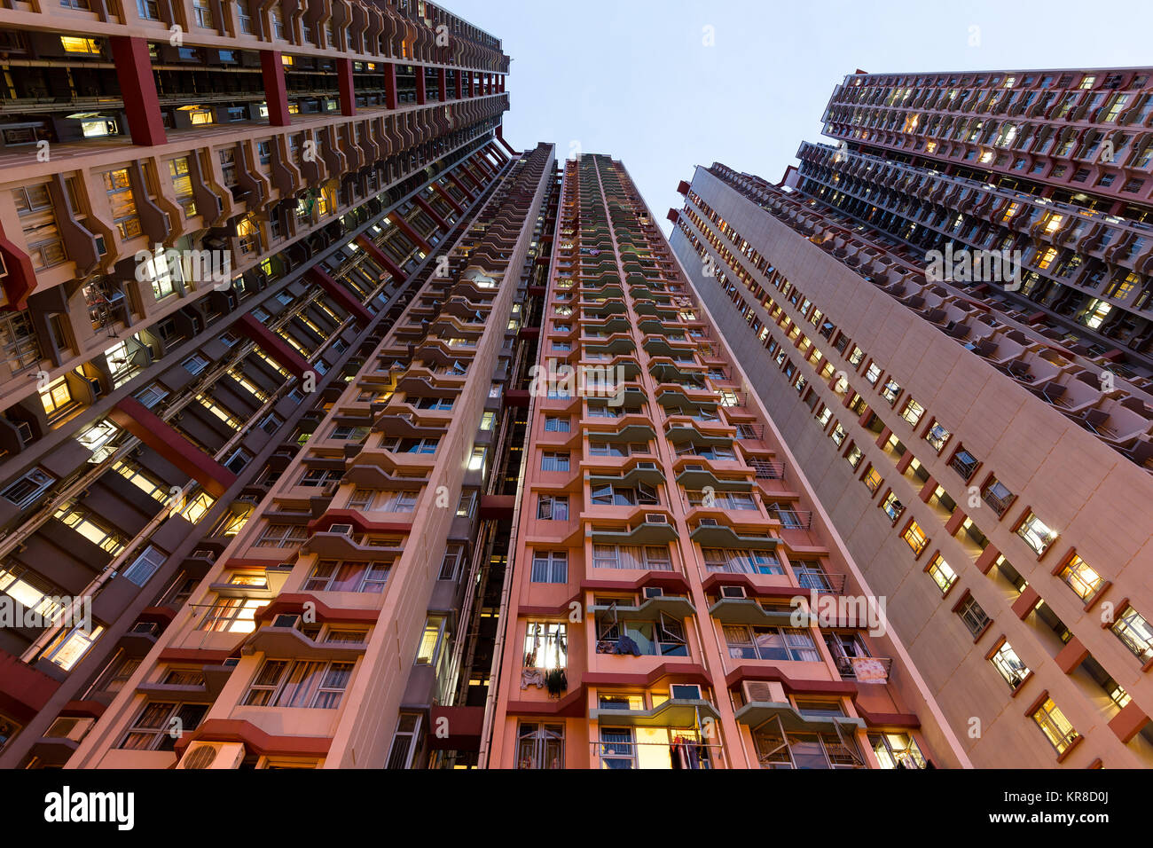 Apartment Building from low angle Stock Photo - Alamy