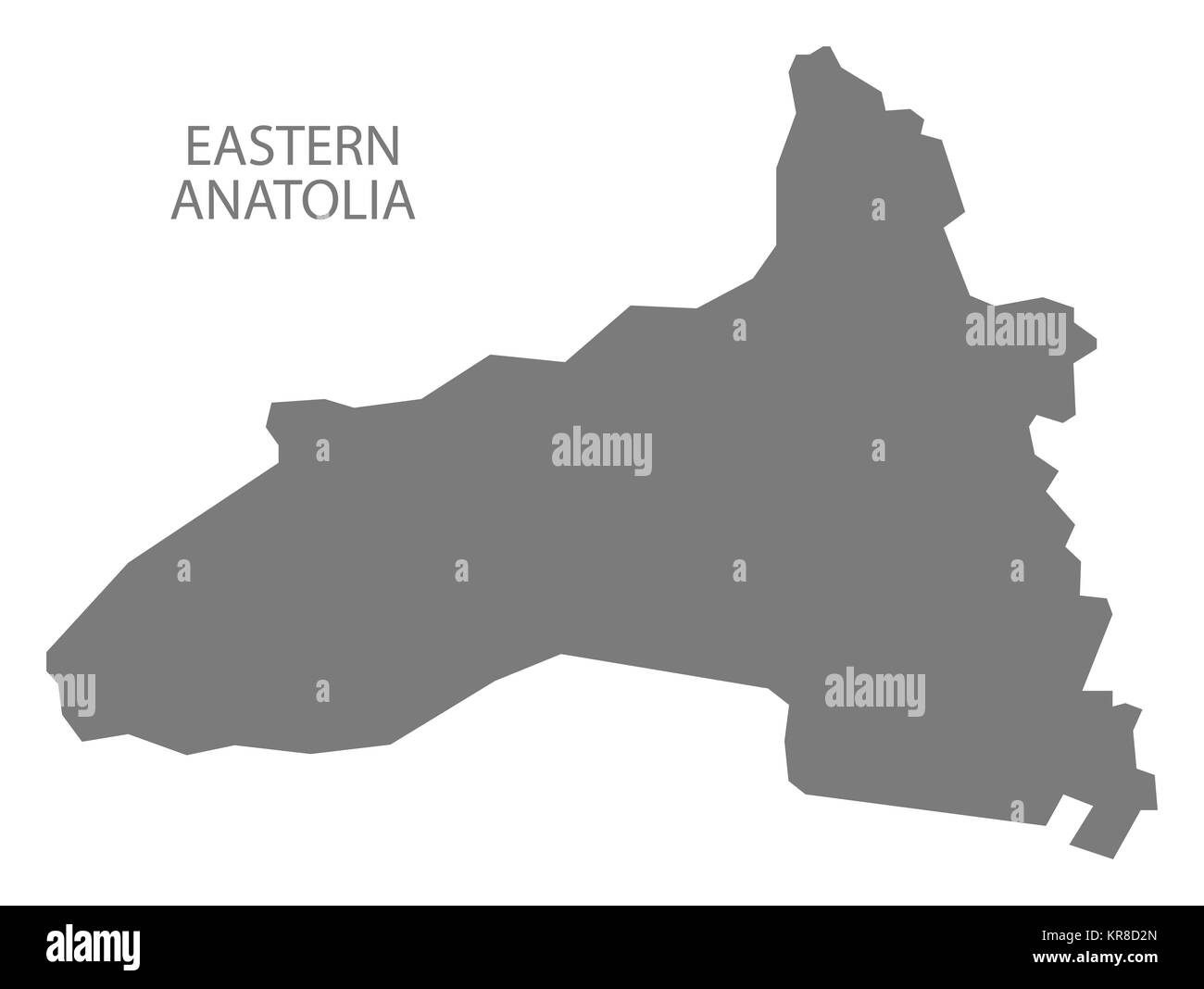 Eastern Anatolia Turkey Map grey Stock Photo - Alamy