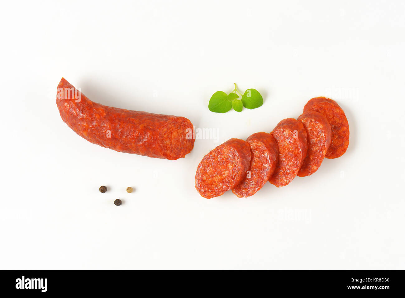Sliced Hungarian Csabai Sausage Stock Photo - Alamy