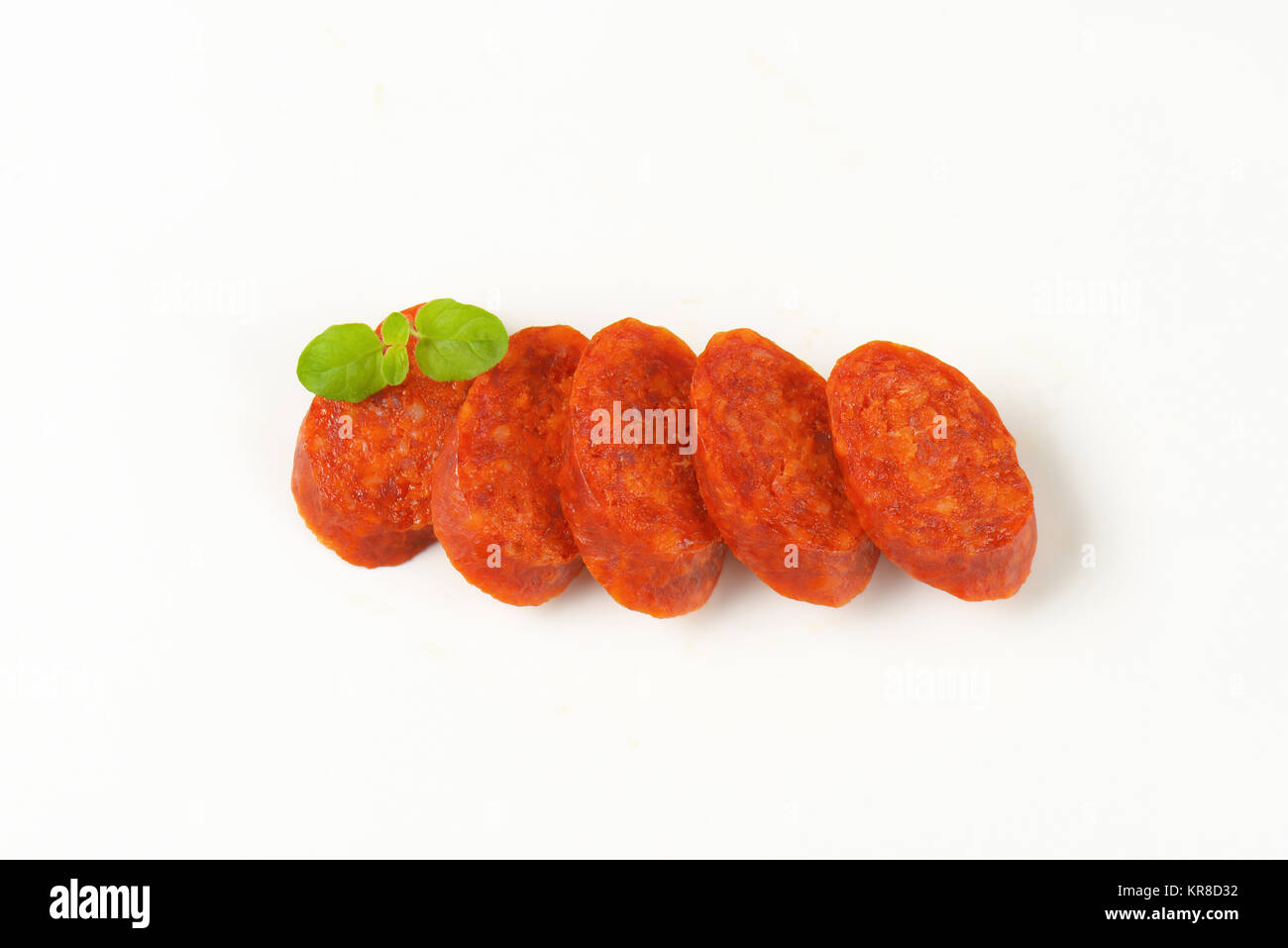 Slices of smoked Hungarian sausage Stock Photo - Alamy