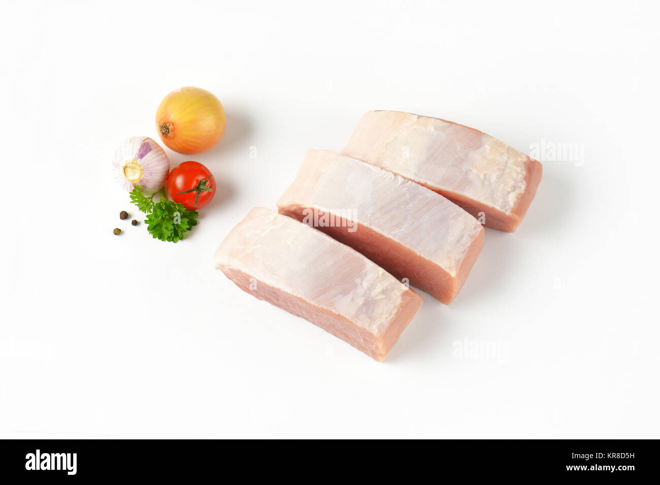 Raw pork loin Stock Photo - Alamy