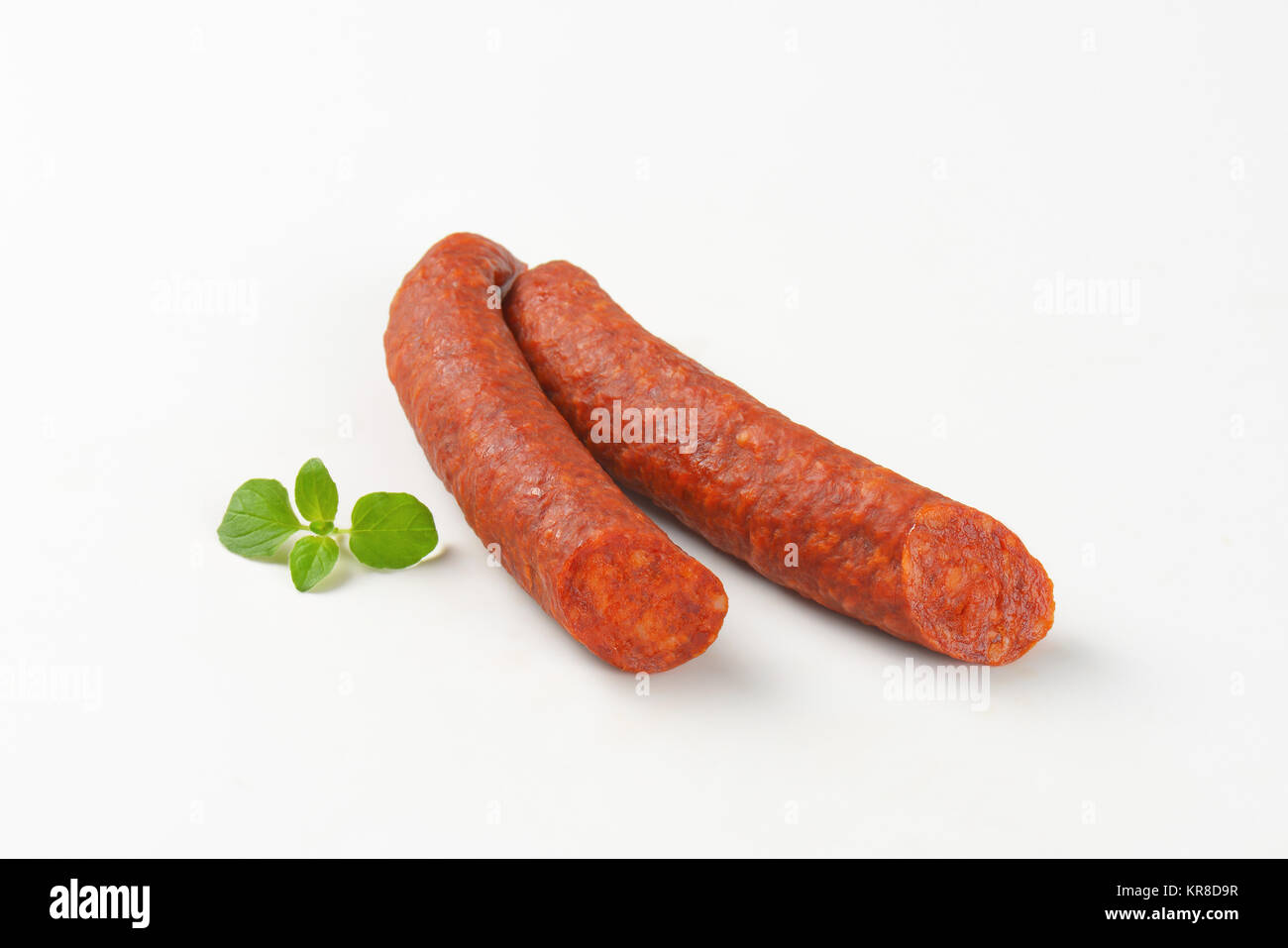 Spicy smoked Hungarian sausages Stock Photo - Alamy