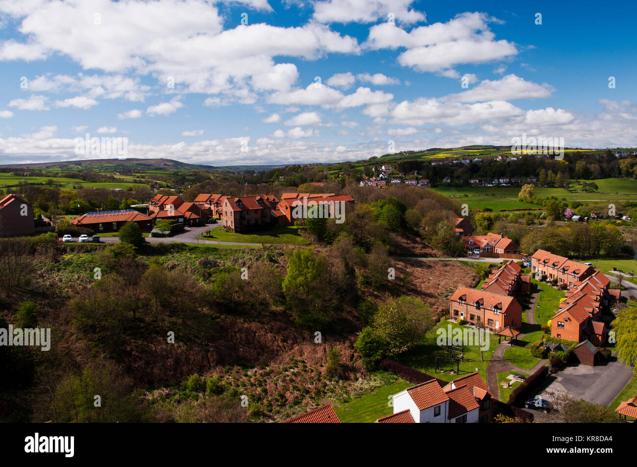 Ruswarp from Larpool Viaduct near Whitby in North Yorkshire Stock Photo ...