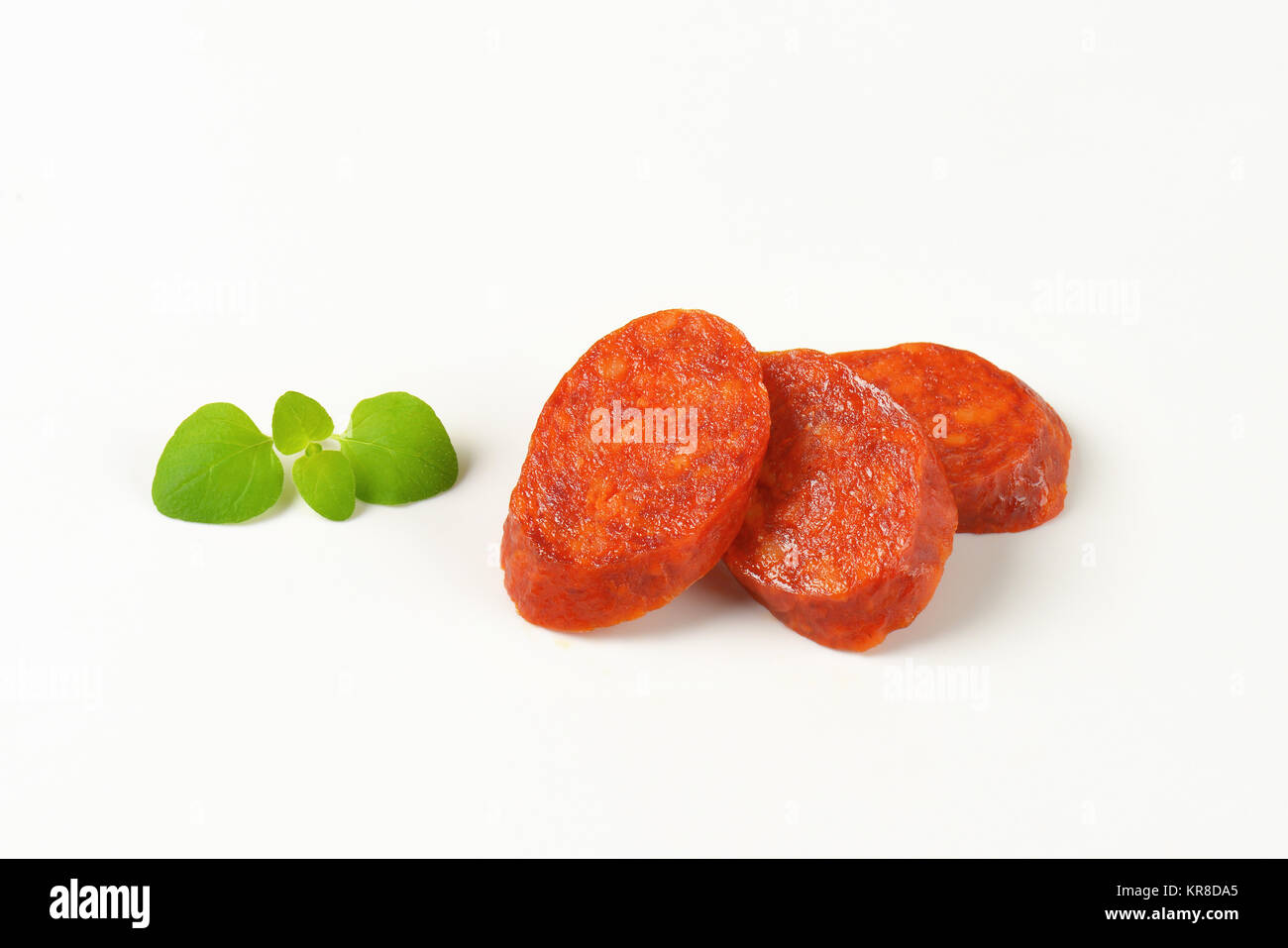 Slices of smoked Hungarian sausage Stock Photo - Alamy