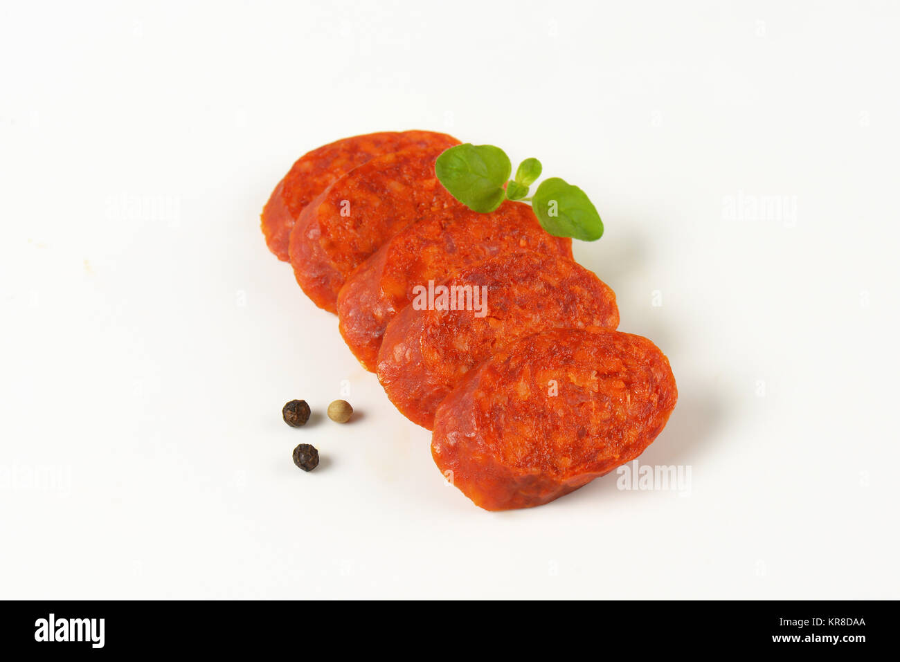 Slices of smoked Hungarian sausage Stock Photo - Alamy