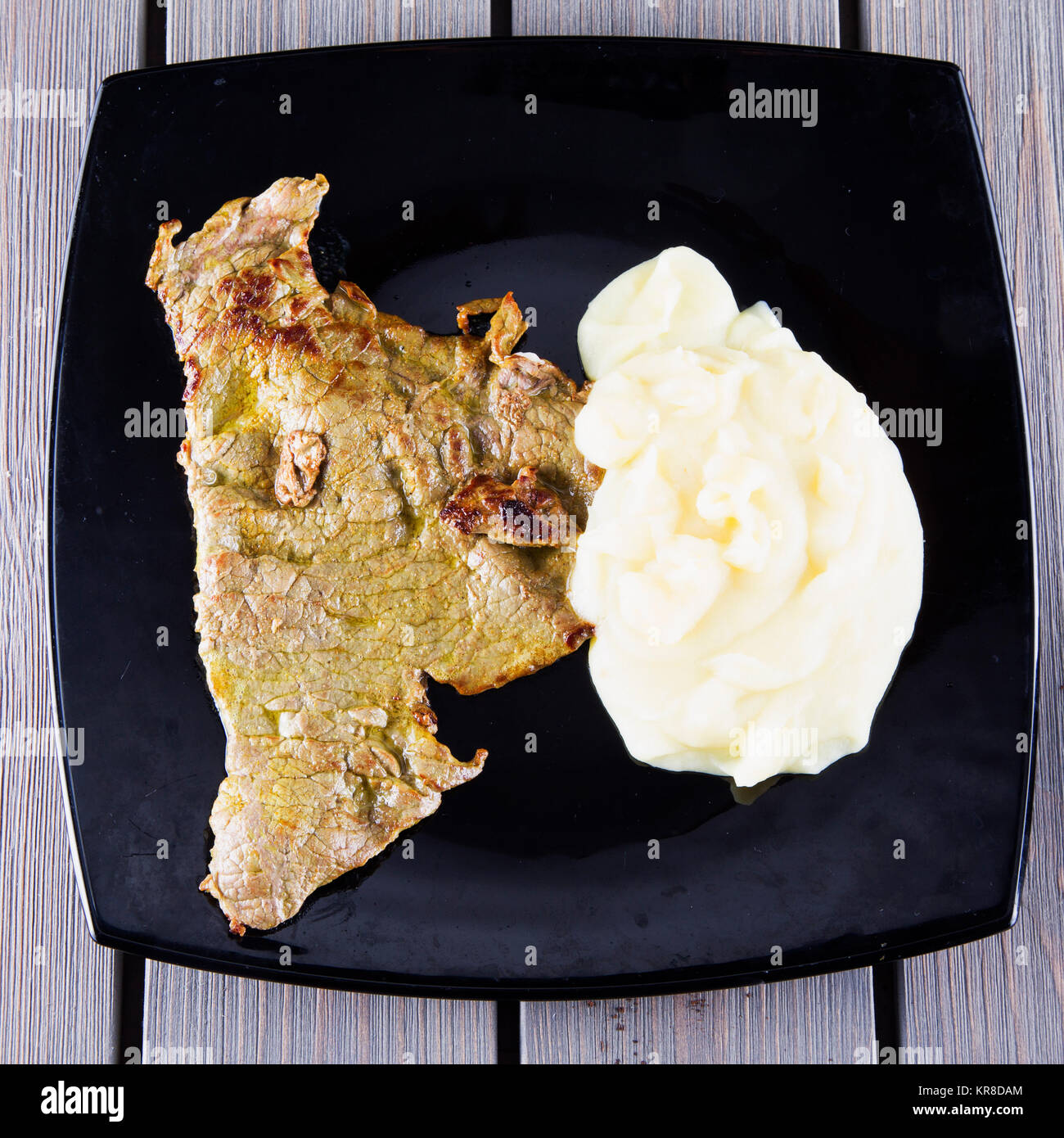 Puree and meat Stock Photo - Alamy