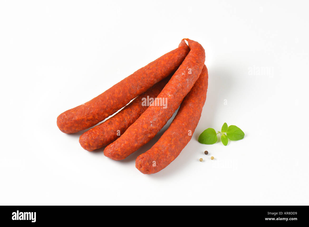Spicy smoked Hungarian sausages Stock Photo - Alamy