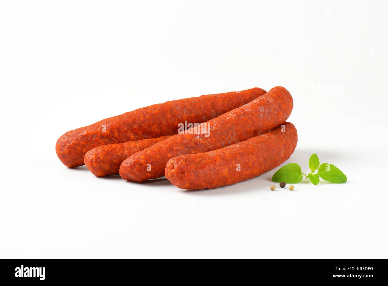 Spicy smoked Hungarian sausages Stock Photo - Alamy