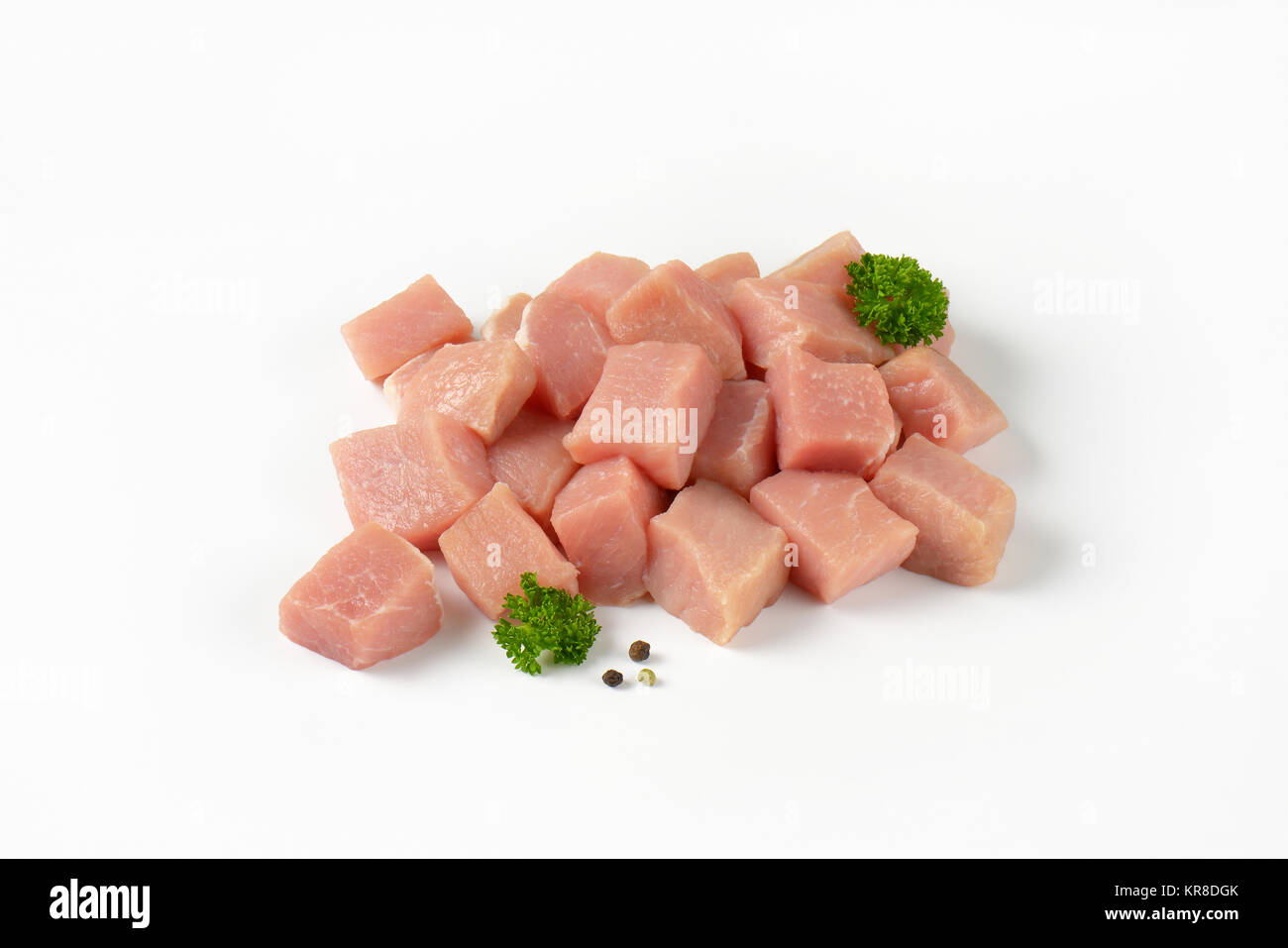 Diced pork meat Stock Photo - Alamy
