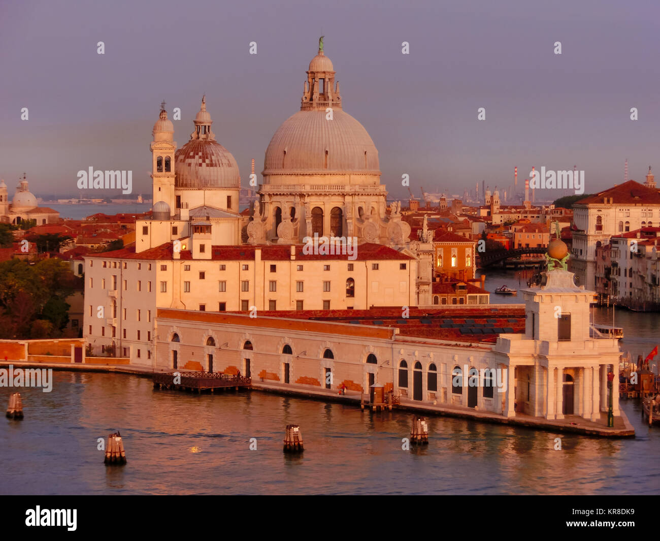 Beautiful view from Grand Canal on colorful facades of old medieval ...