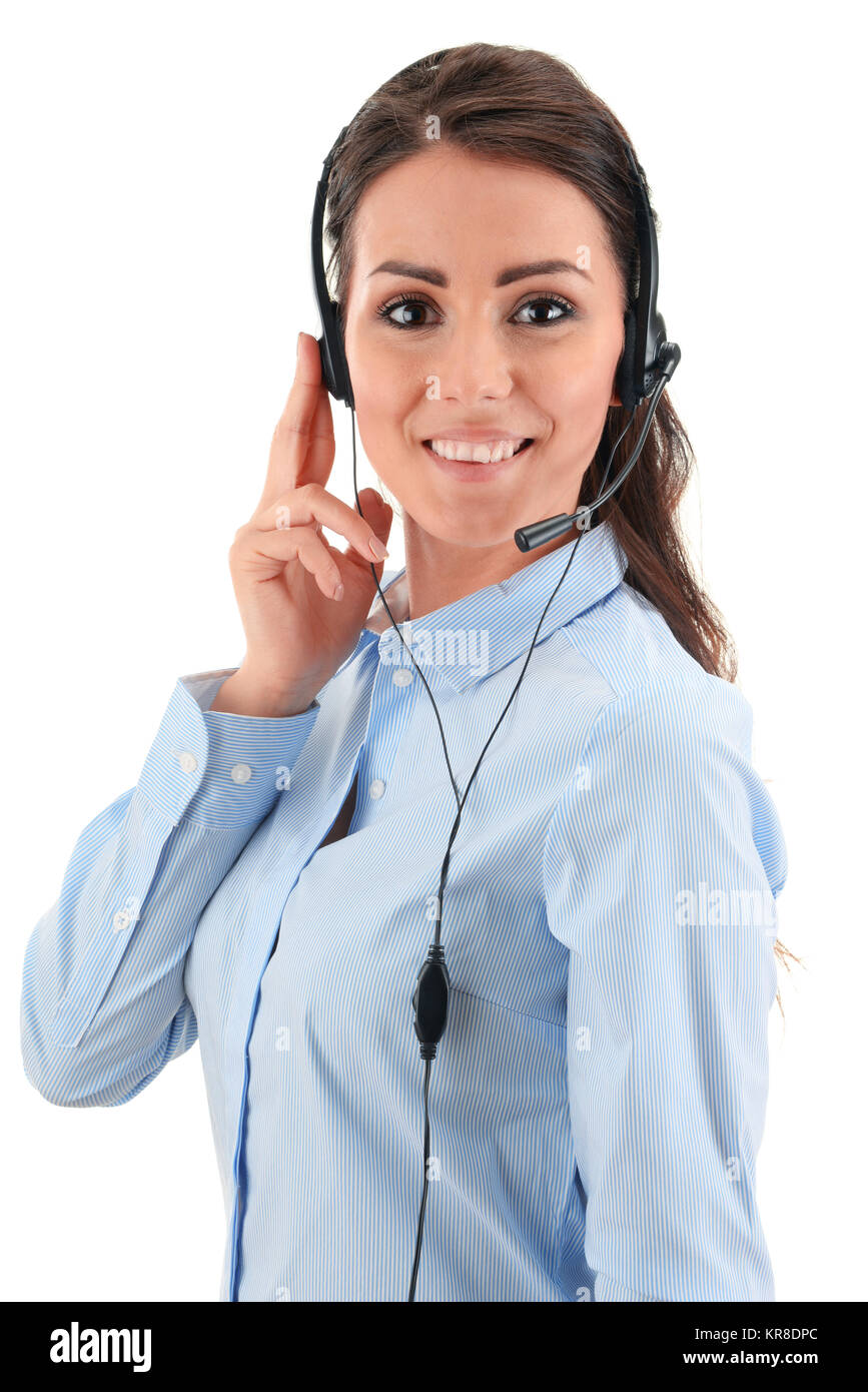 Call center operator. Customer support. Helpdesk Stock Photo - Alamy