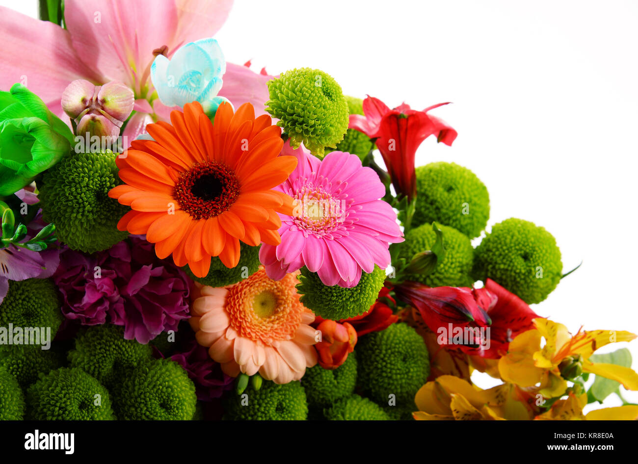 Composition with bouquet of flowers Stock Photo - Alamy