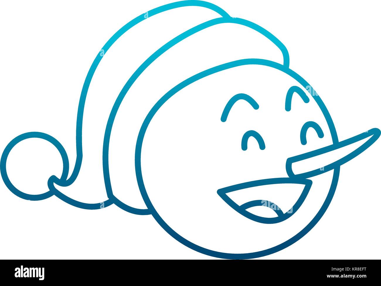 Snowman face christmas cartoon icon vector illustration graphic design ...