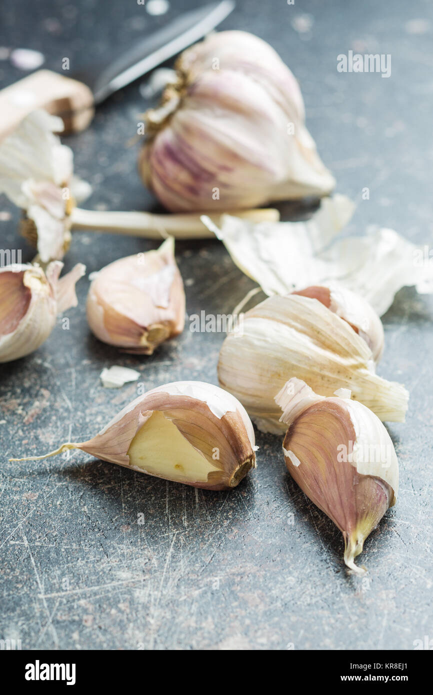 The fresh garlic Stock Photo - Alamy