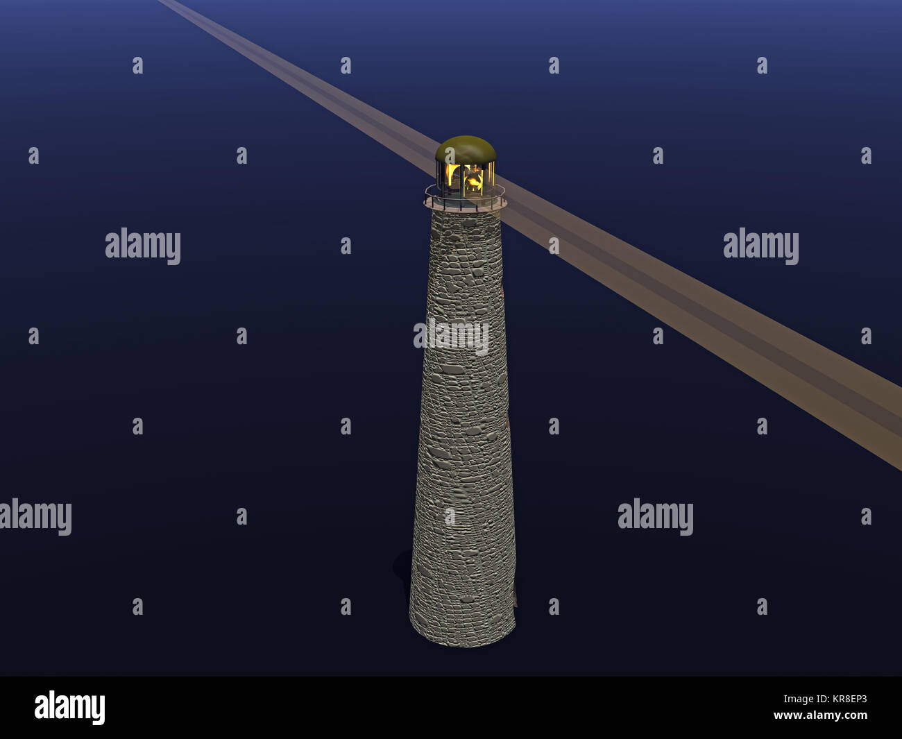 lighthouse at night Stock Photo - Alamy