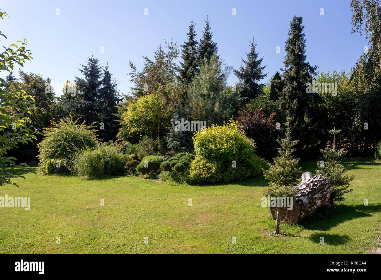 Beautiful summer garden design Stock Photo - Alamy