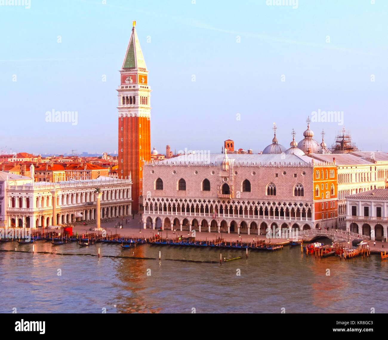 Beautiful view from Grand Canal on colorful facades of old medieval ...