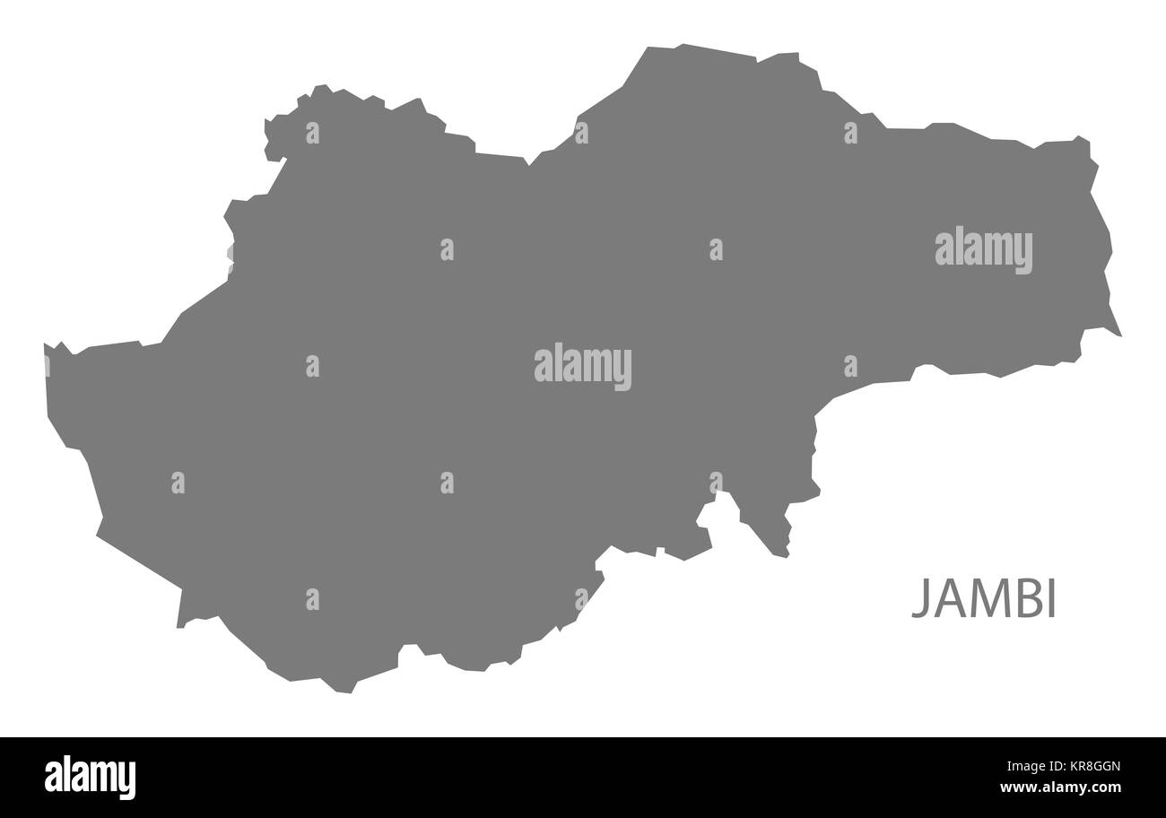 Jambi Indonesia Map grey Stock Photo - Alamy