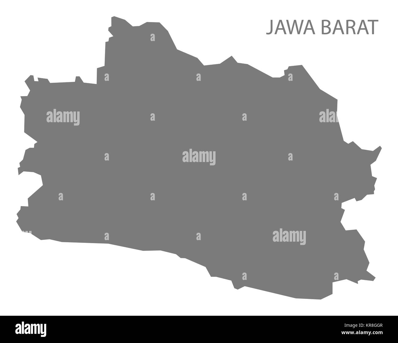 Jawa Barat Indonesia Map grey Stock Photo - Alamy