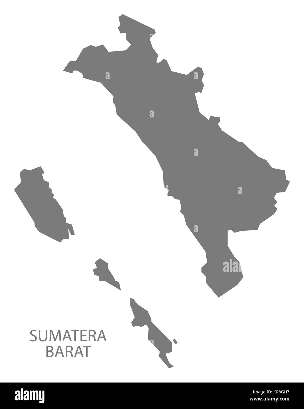 Sumatera Barat Indonesia Map grey Stock Photo - Alamy
