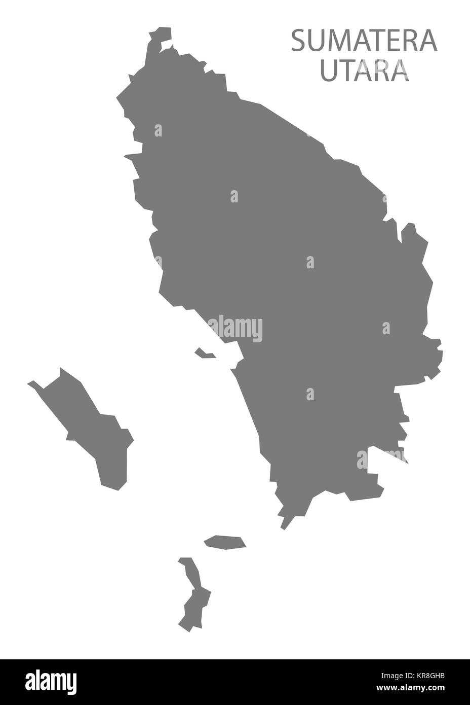 Sumatera Utara Indonesia Map grey Stock Photo - Alamy