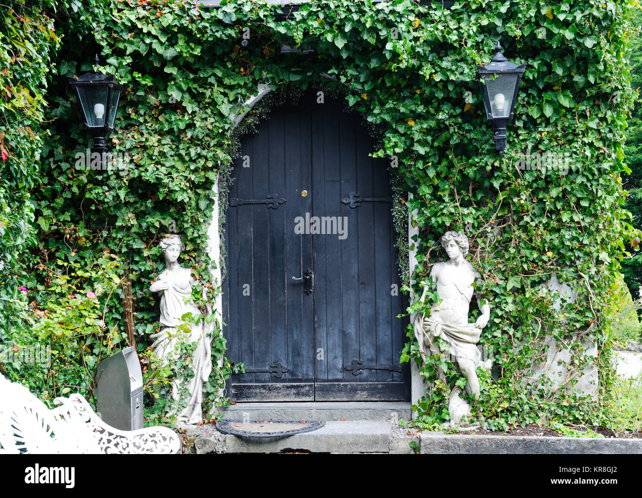 Ivy covered garden gate hi-res stock photography and images - Alamy
