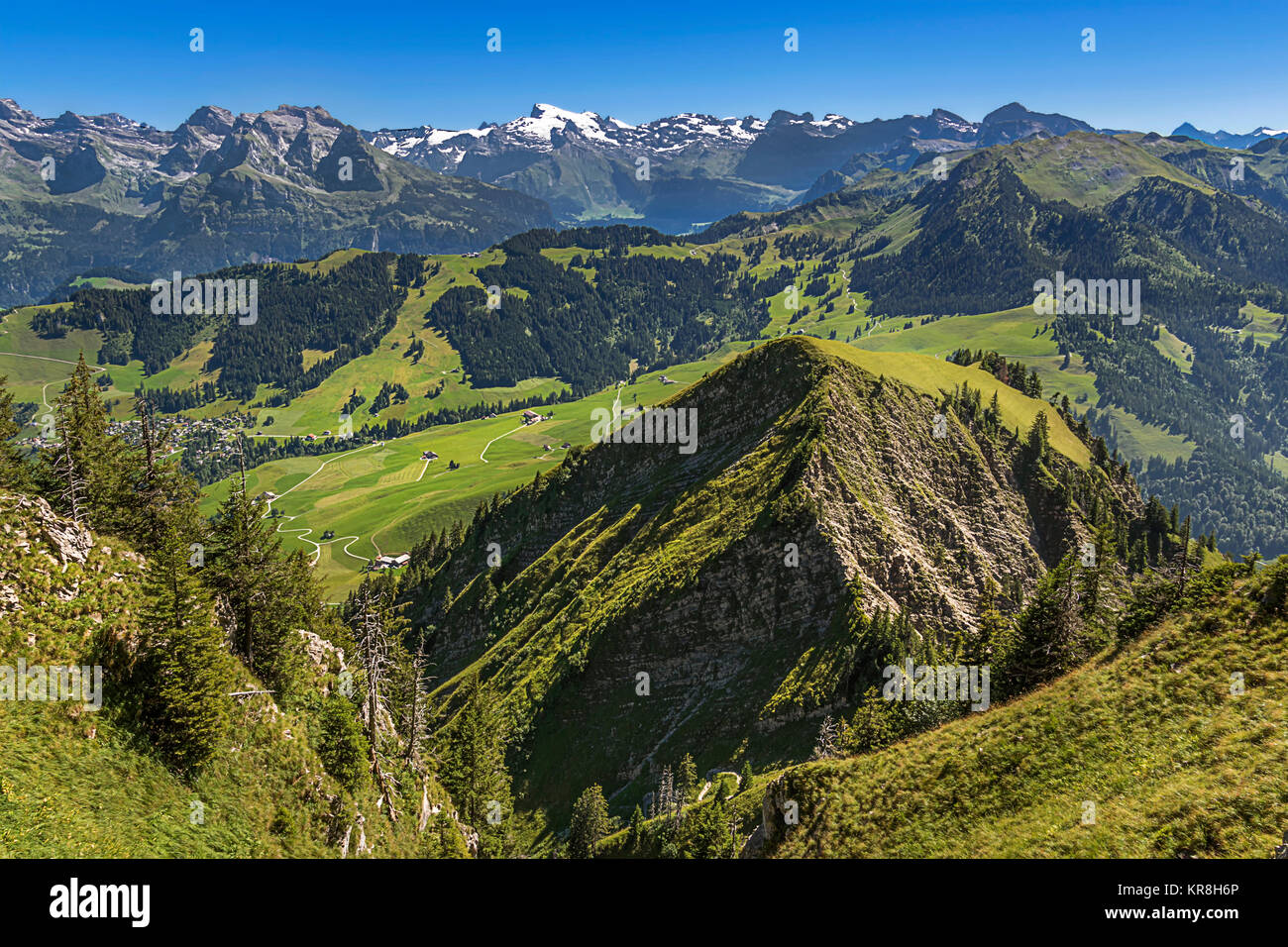 central swiss landscape with titlis Stock Photo - Alamy