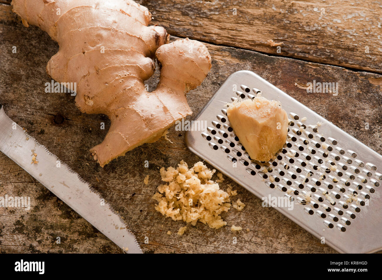 Freshly minced or grated root ginger Stock Photo - Alamy