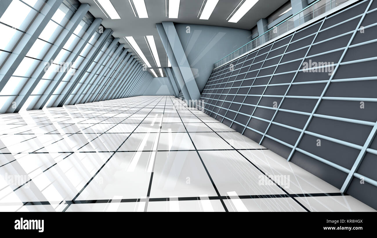 A empty airport. Architecture visualization. 3d illustration Stock ...