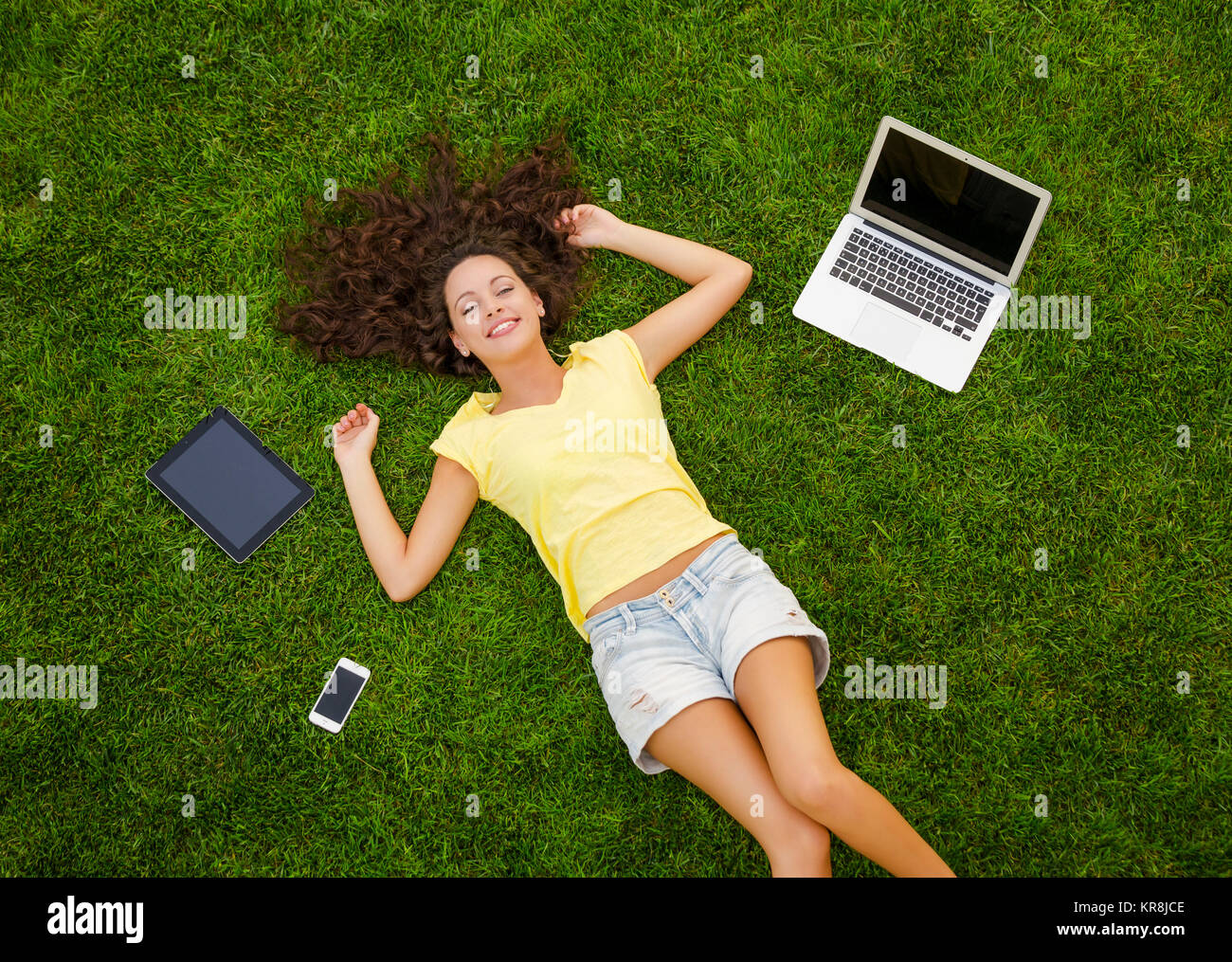 Working and enjoy nature Stock Photo - Alamy