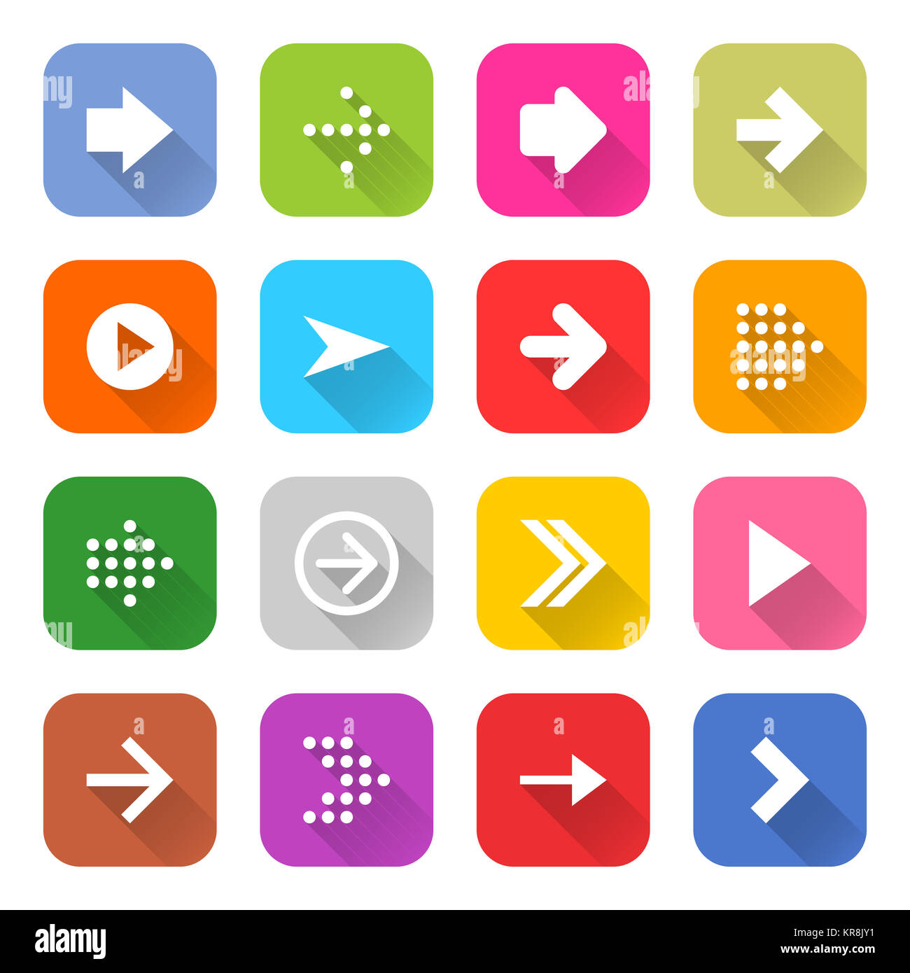 Violet down arrow icon Cut Out Stock Images & Pictures - Alamy