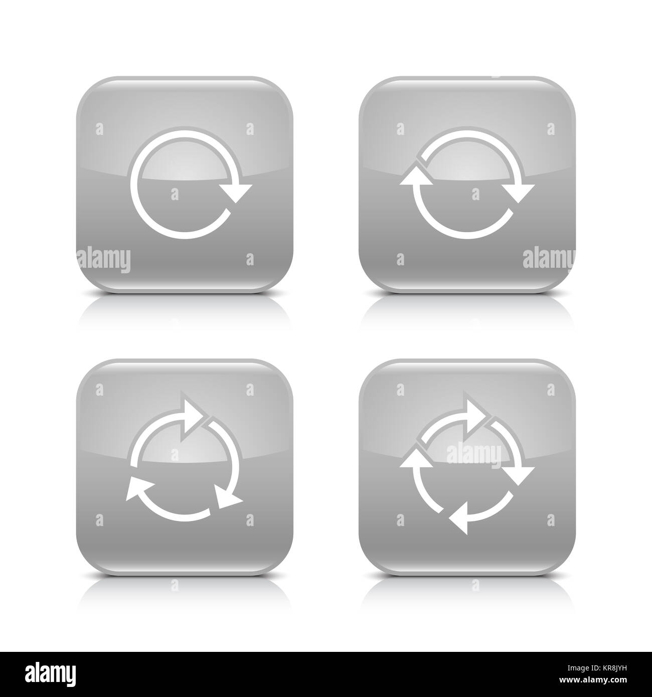Gray arrow refresh, reload, rotation, repeat icon Stock Photo - Alamy