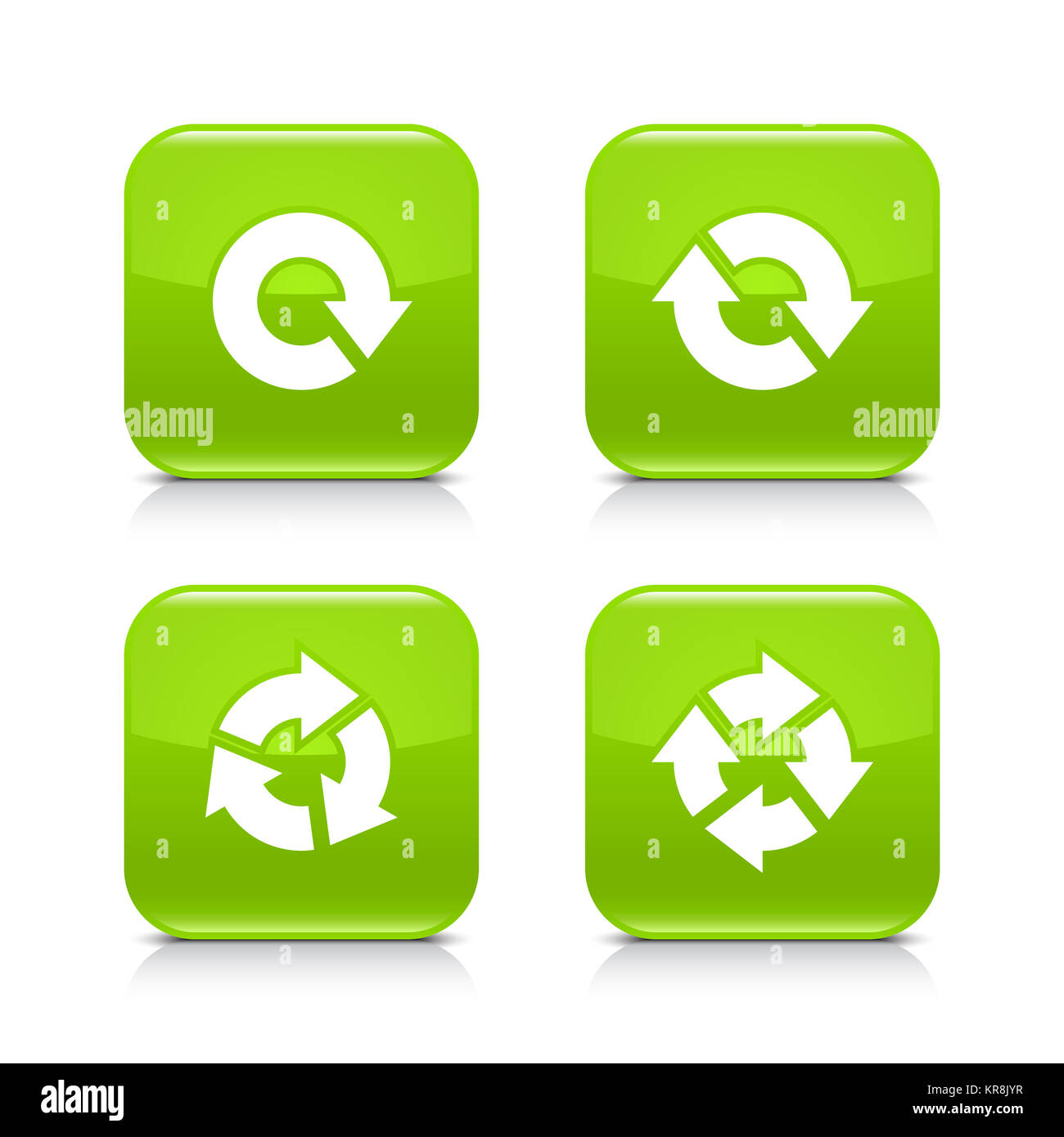 Green arrow refresh, reload, rotation, repeat sign Stock Photo - Alamy