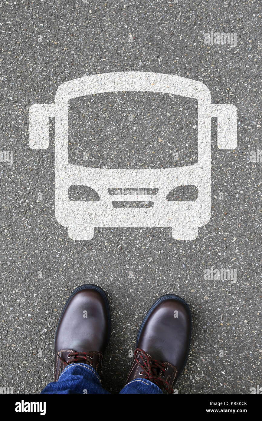 Public transport bus pictogram hi-res stock photography and images - Alamy