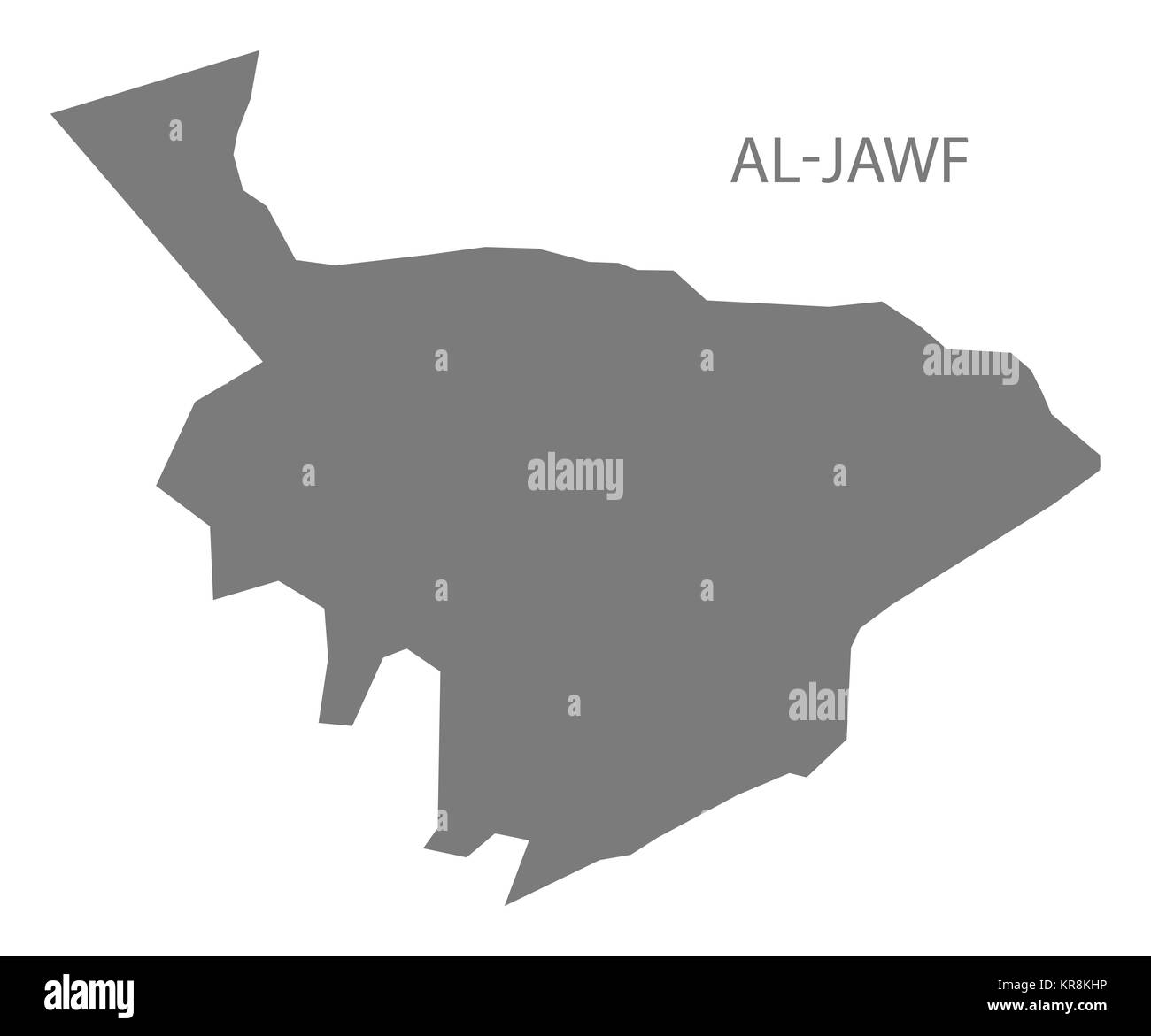 Al-jawf Saudi Arabia Map grey Stock Photo - Alamy