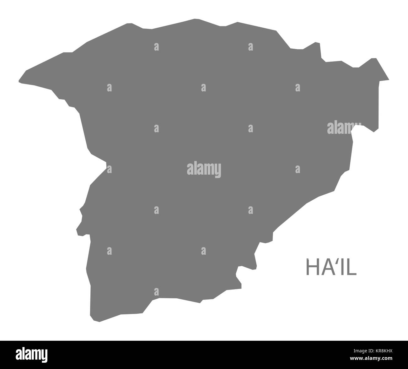 Ha'il Saudi Arabia Map grey Stock Photo - Alamy