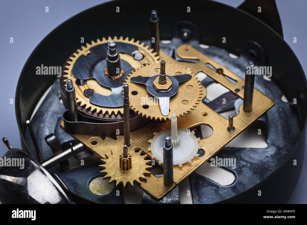 The macro view of clock mechanism Stock Photo - Alamy