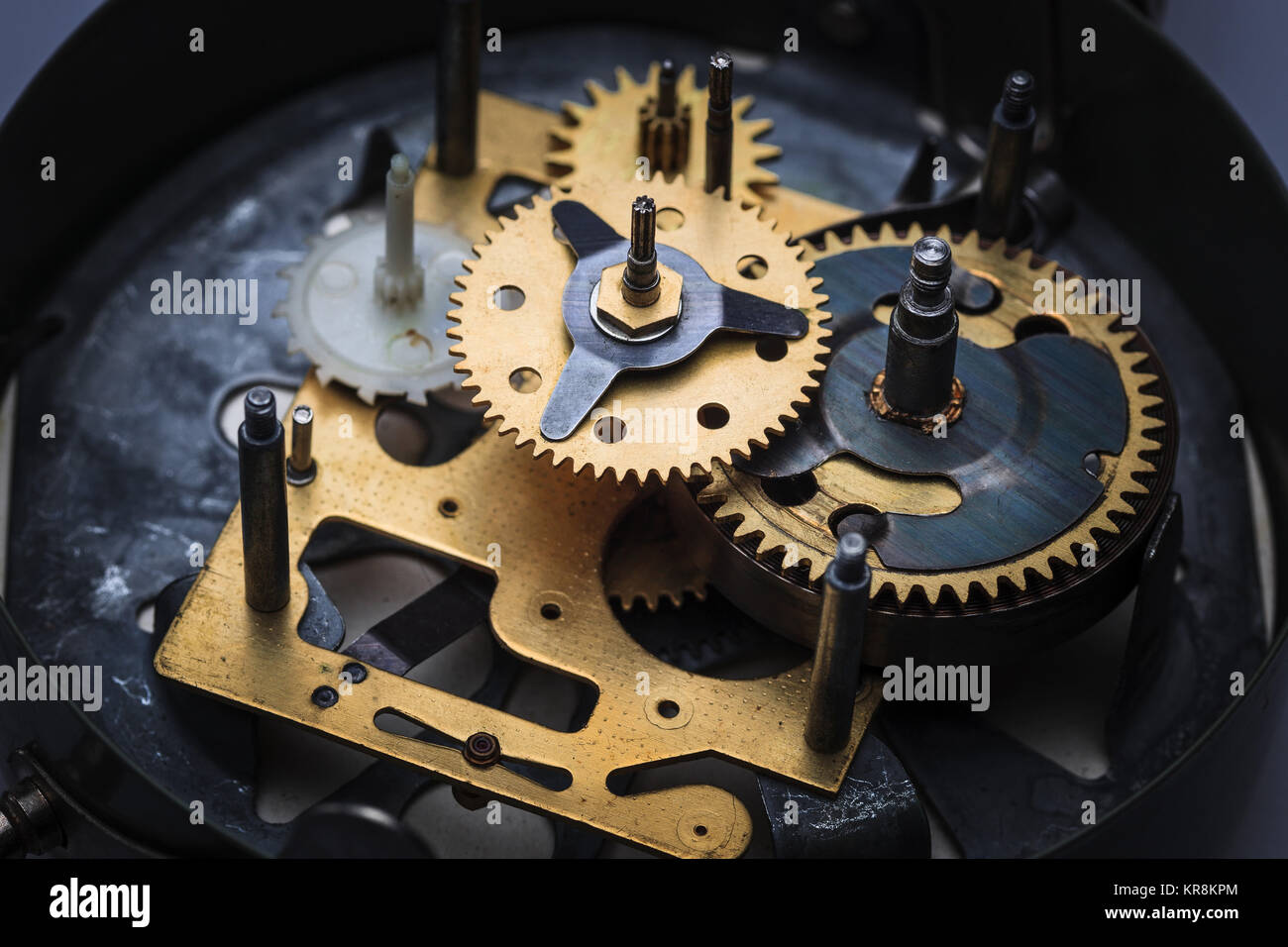 The macro view of clock mechanism Stock Photo - Alamy