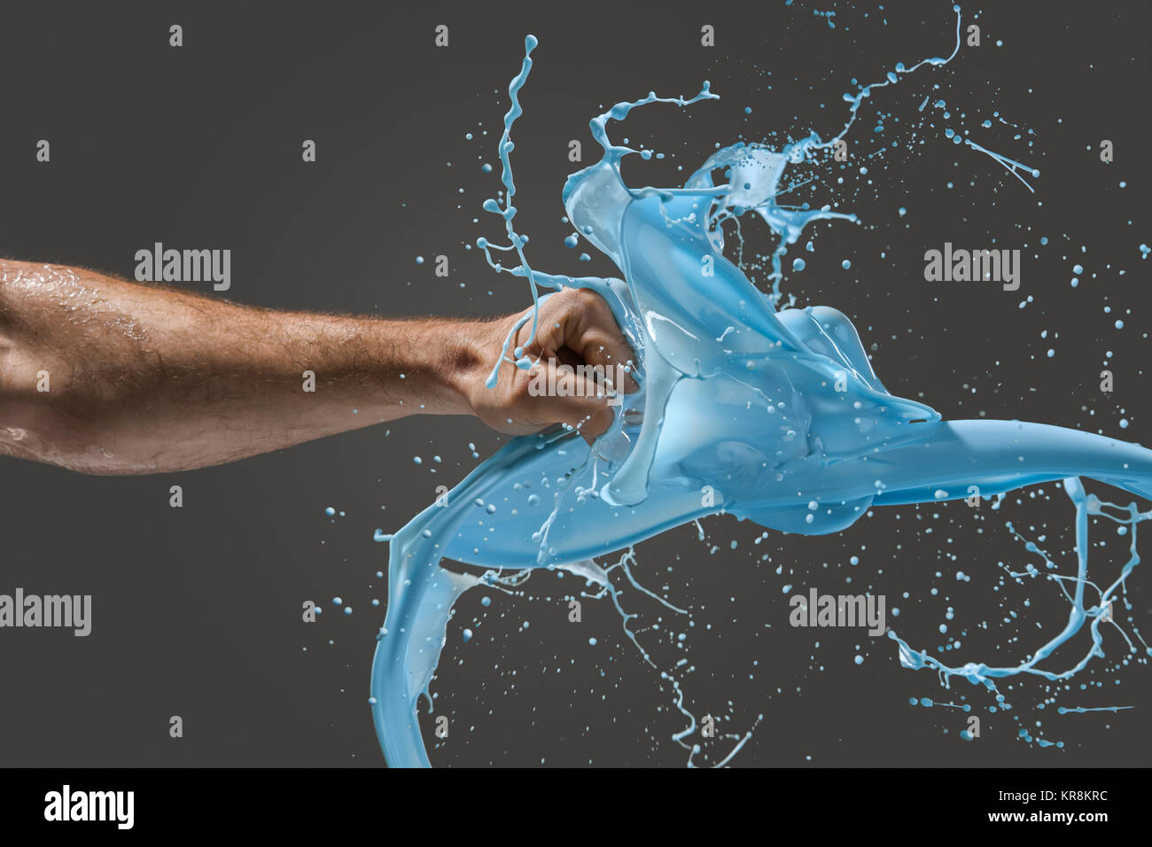 Fist punching water hi-res stock photography and images - Alamy