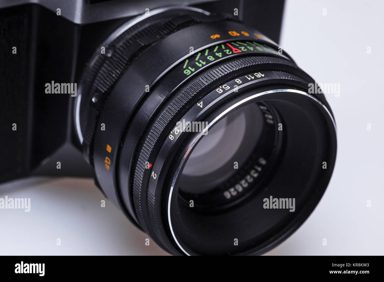 Closeup of old retro film camera lens Stock Photo - Alamy