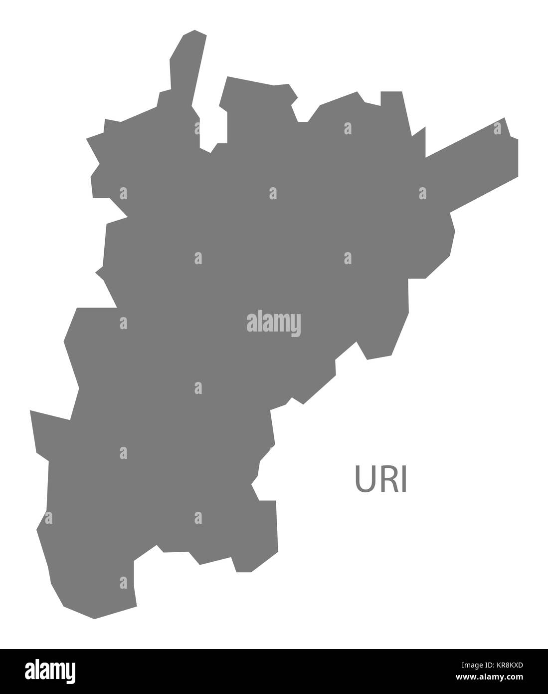 Uri Switzerland Map grey Stock Photo - Alamy