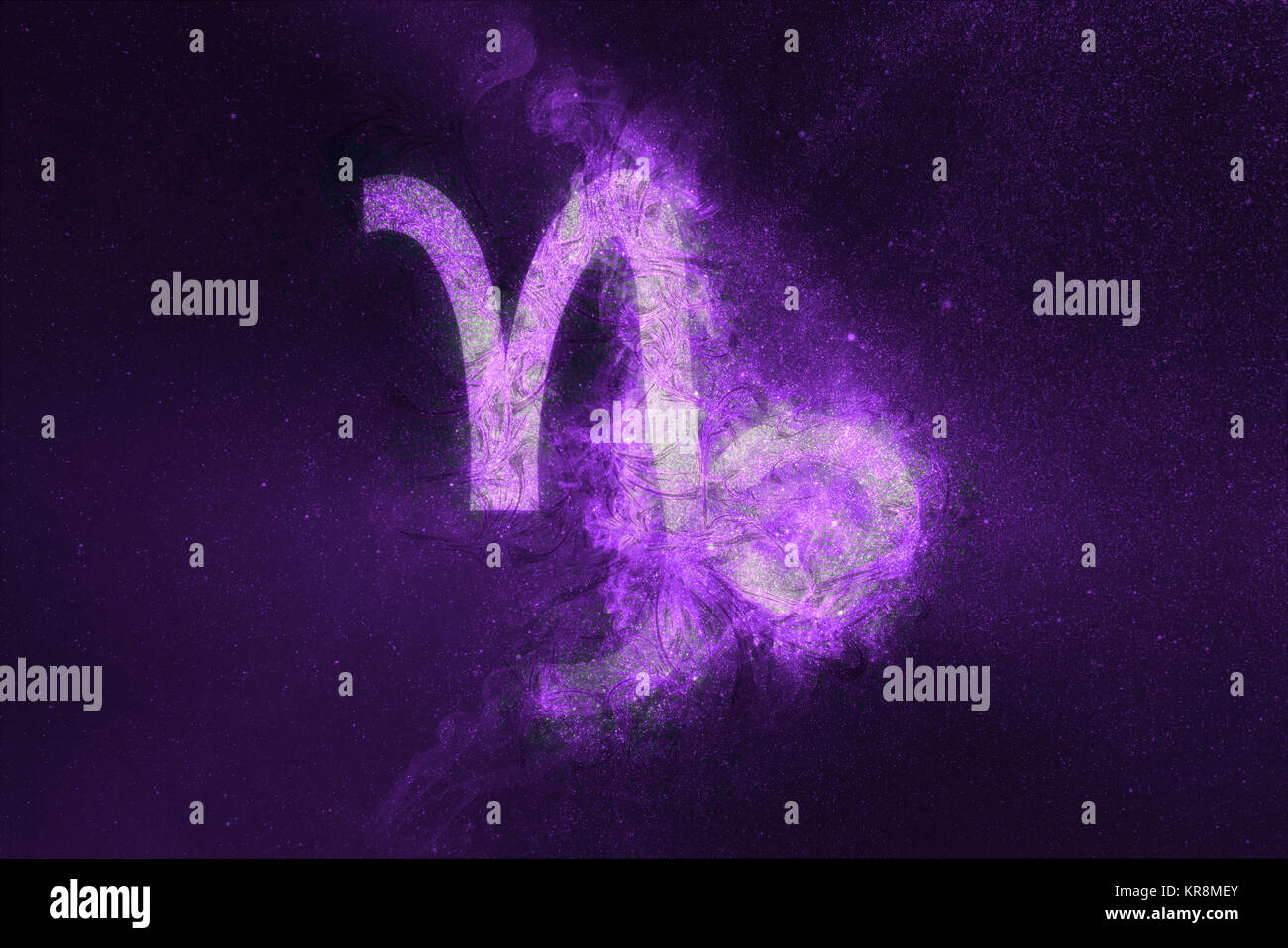 Capricorn Zodiac Sign. Night sky Abstract background Stock Photo - Alamy